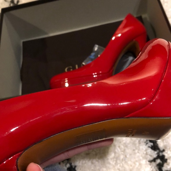 Gucci | Shoes | Gucci Red Vernice Crystal Tabasco Platform | Poshmark